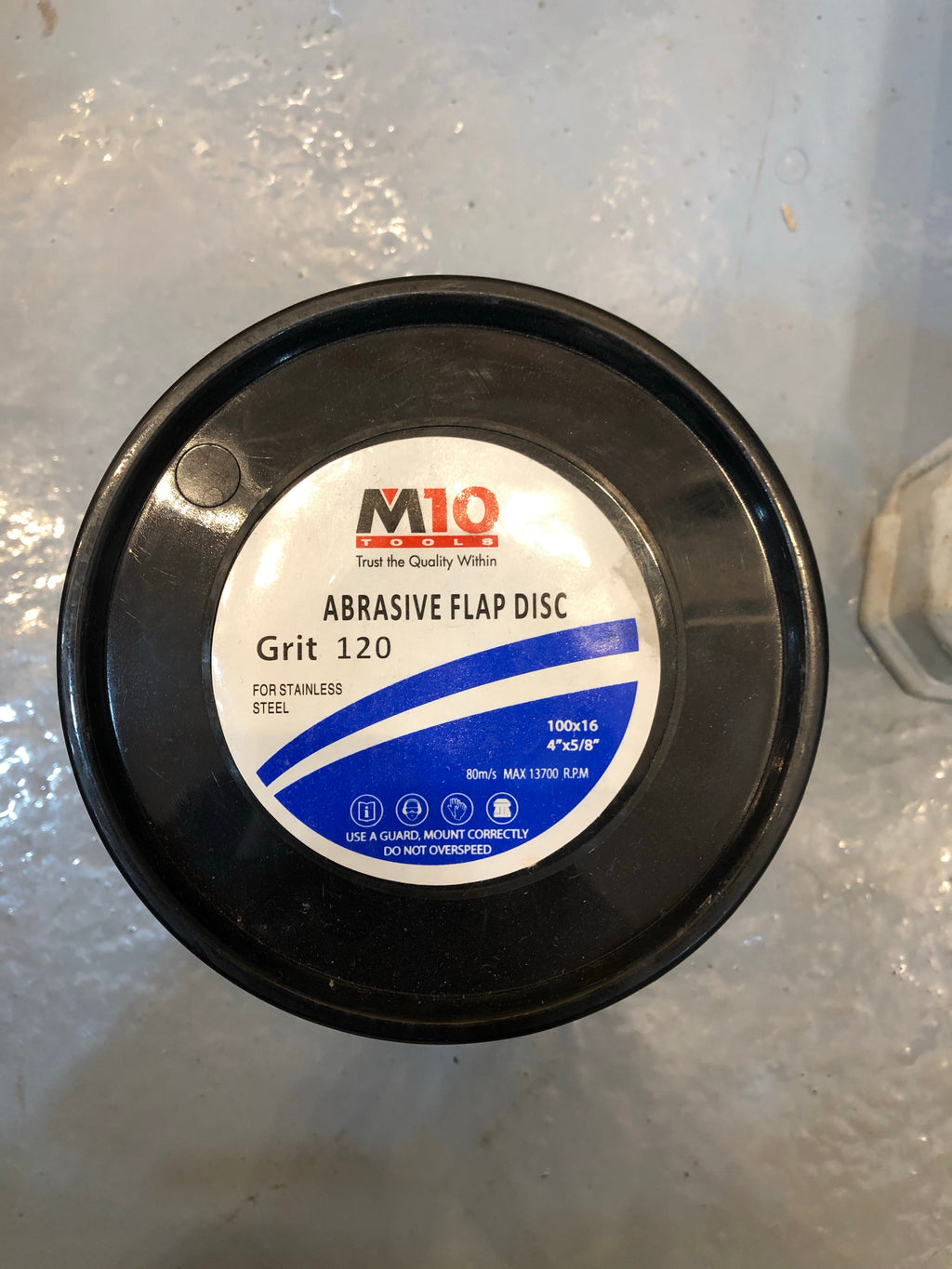 M10 100mm Flap Disc for Stainless Steel | Type : #60 - #320 | Model