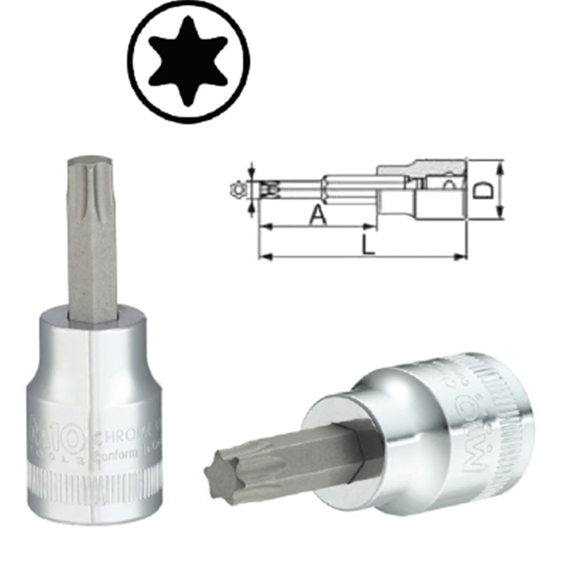 M10 3/8" Dr Star Type Socket | Model : M10-004-473-1010