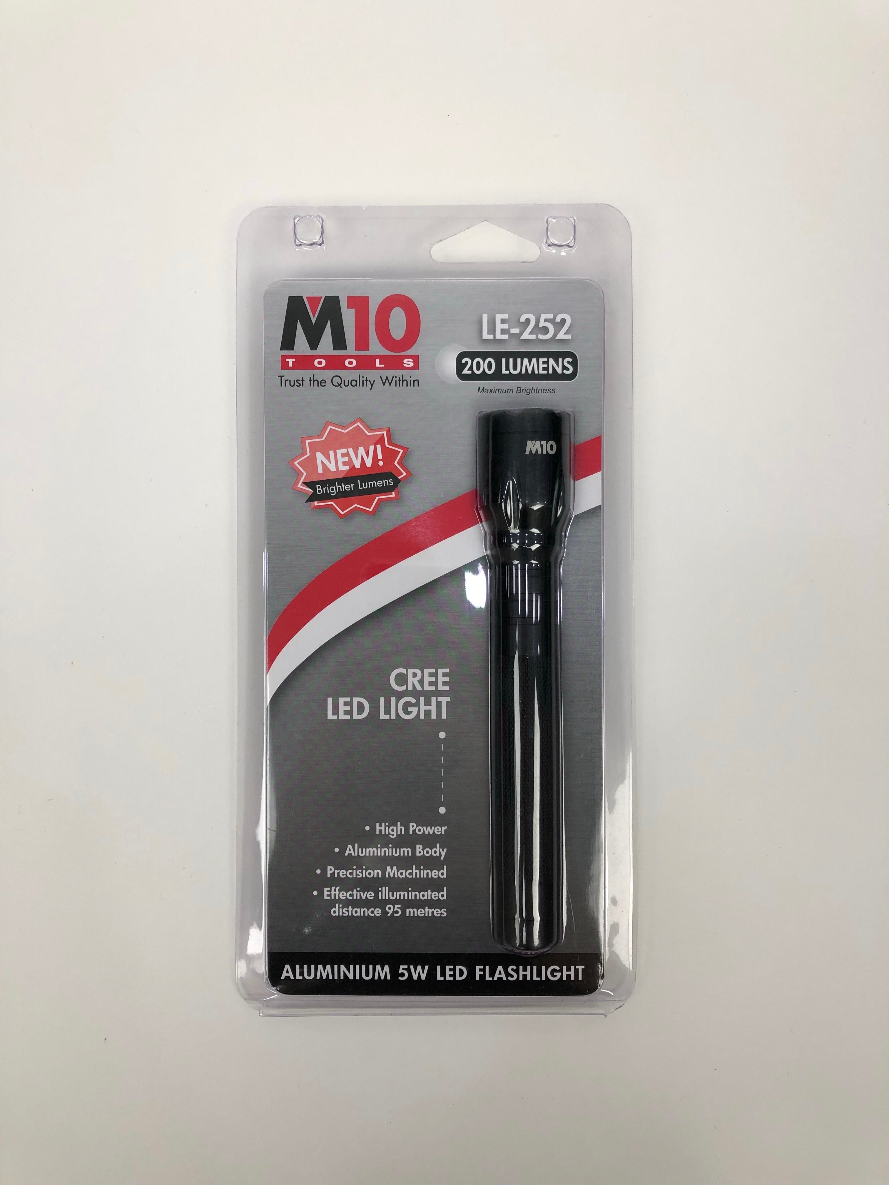 M10 5W 200 Lumens Aluminium LED Flash Light | Model : LED-MLE252