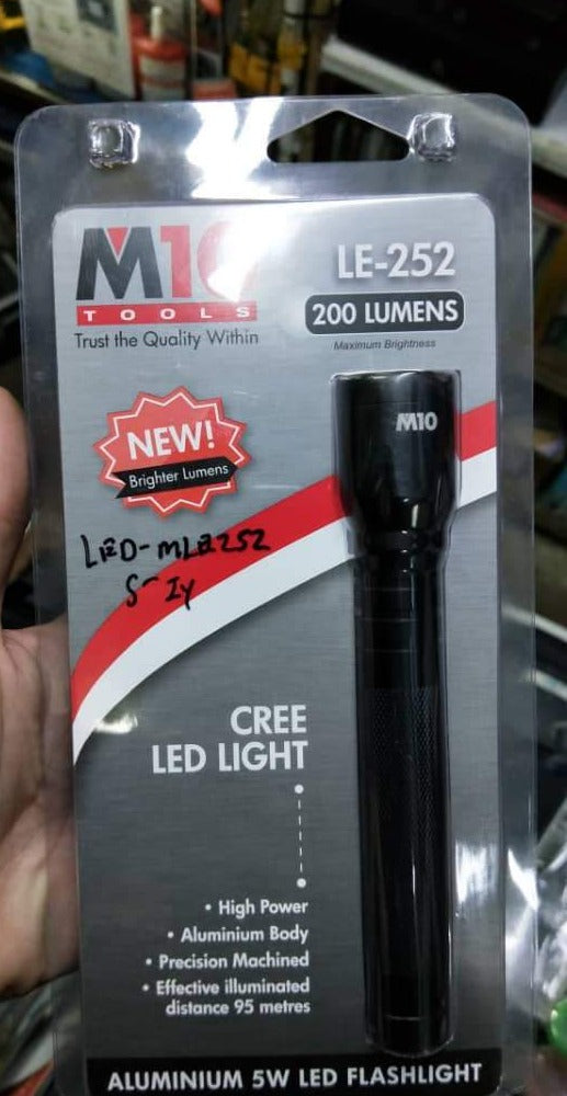 M10 5W 200 Lumens Aluminium LED Flash Light | Model : LED-MLE252