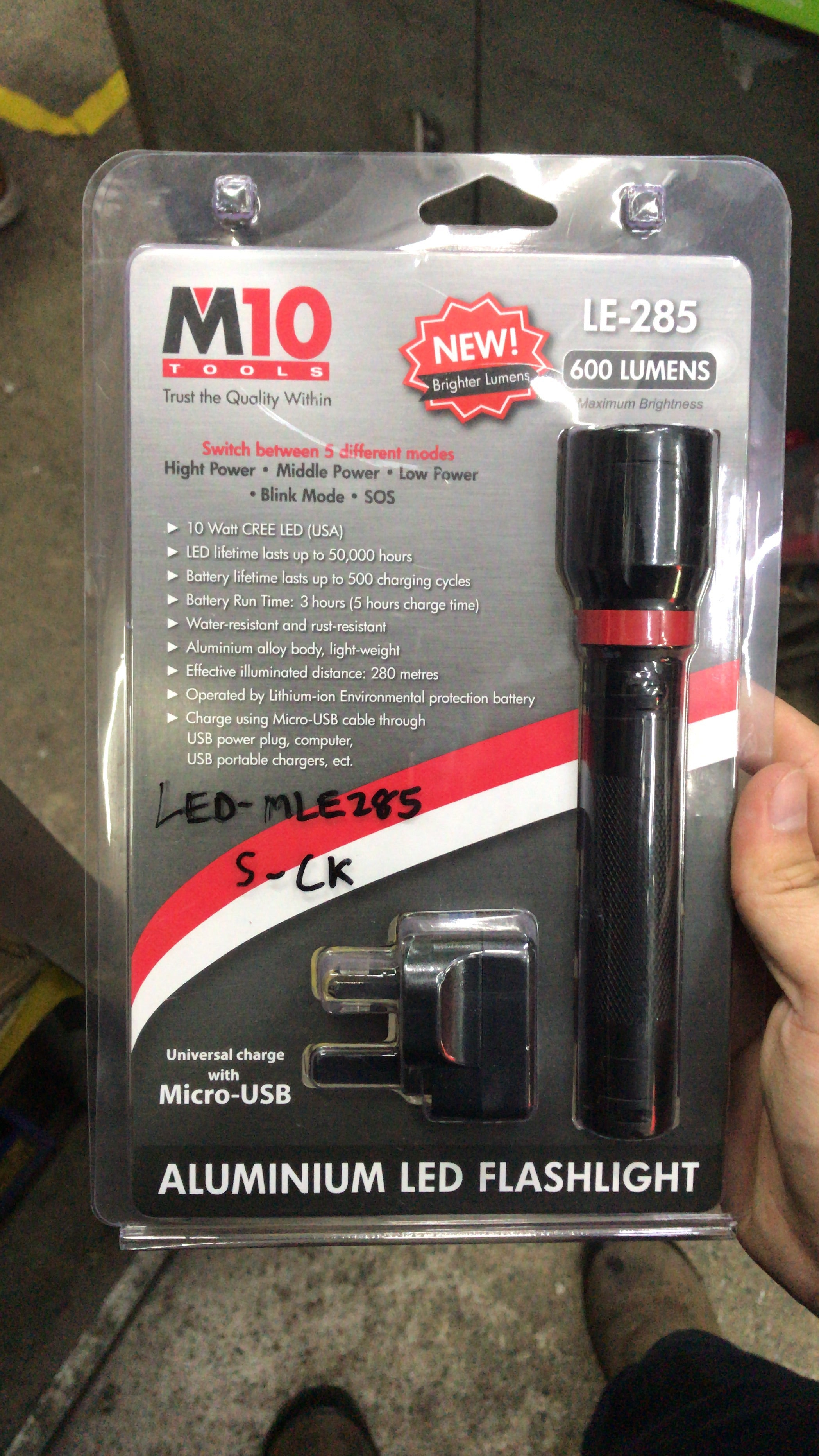 M10 Le-285 Rechargeable 5W Led | Model : LED-MLE285