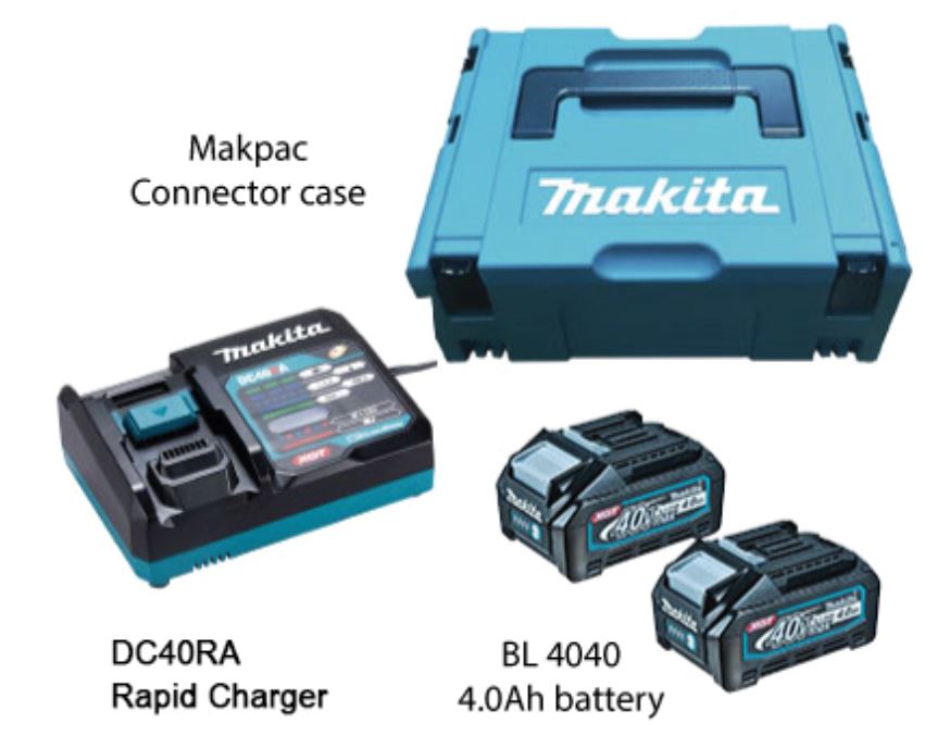 Makita MKP1G002 Makpac 40V Power Source Kit (4.0ah) (BL4040X2+DC40RA)