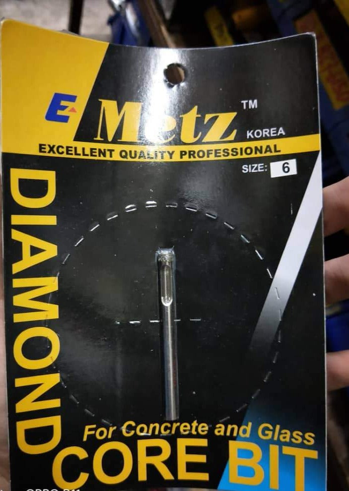 Metz Diamond Core Bit 6Mm For Concrete And Glass | Model : DCB-M06