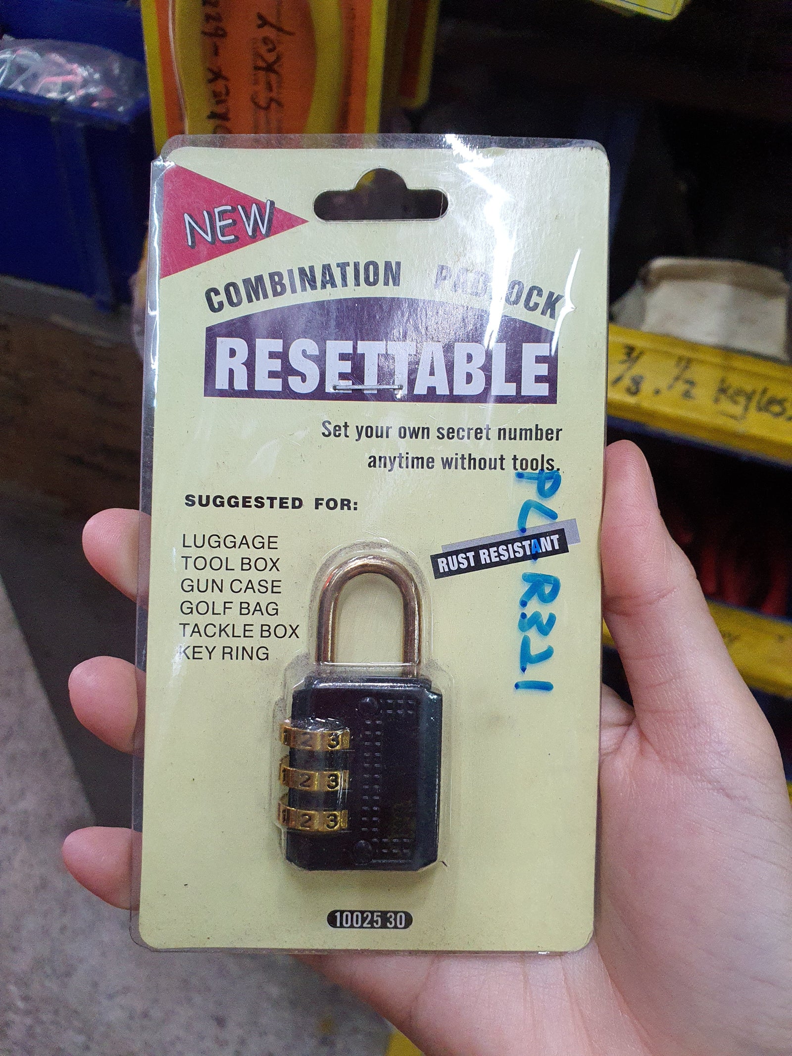 New Resettable Lock #321 (China)