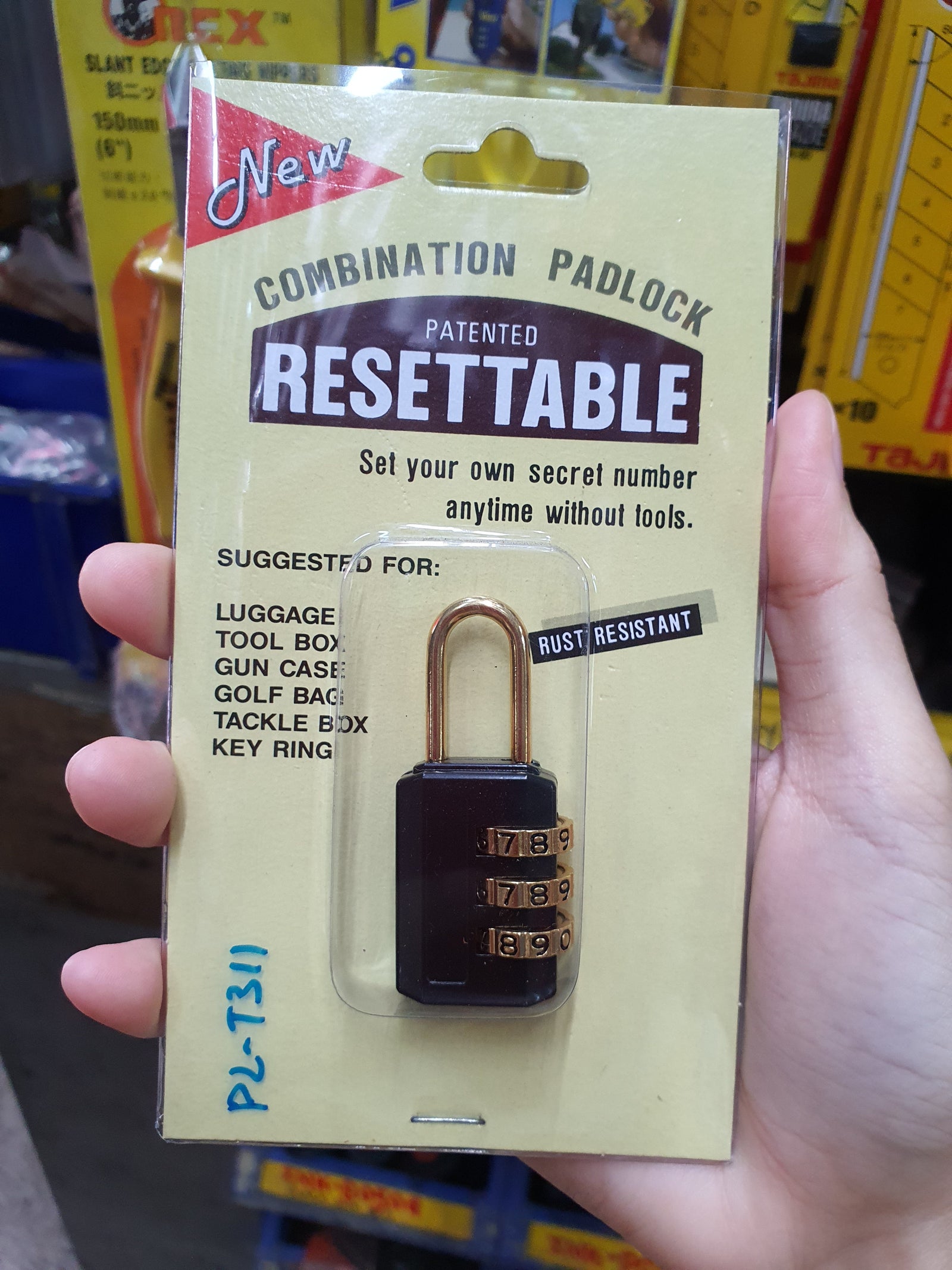 New Taiwan Resettable Lock #311 | Model : PL-T311