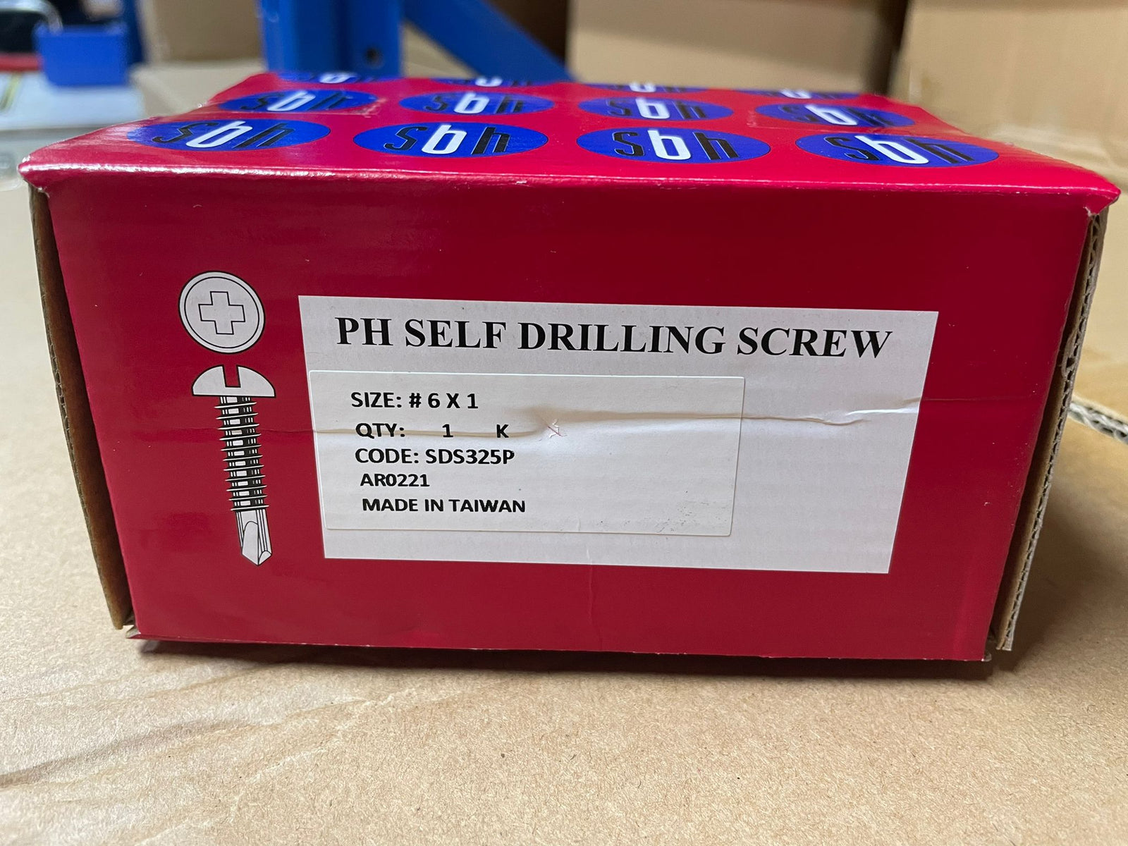 PH Self Drilling Screw Sbh Pan Sds #6X1" (1000Pc/Box) | Model : SDS-SP