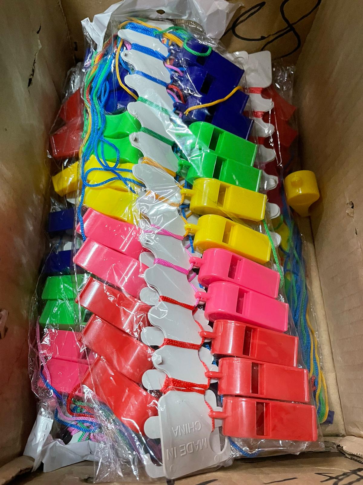 PVC Plastic Whistle with Lanyard String | Model : WHISTLE-P