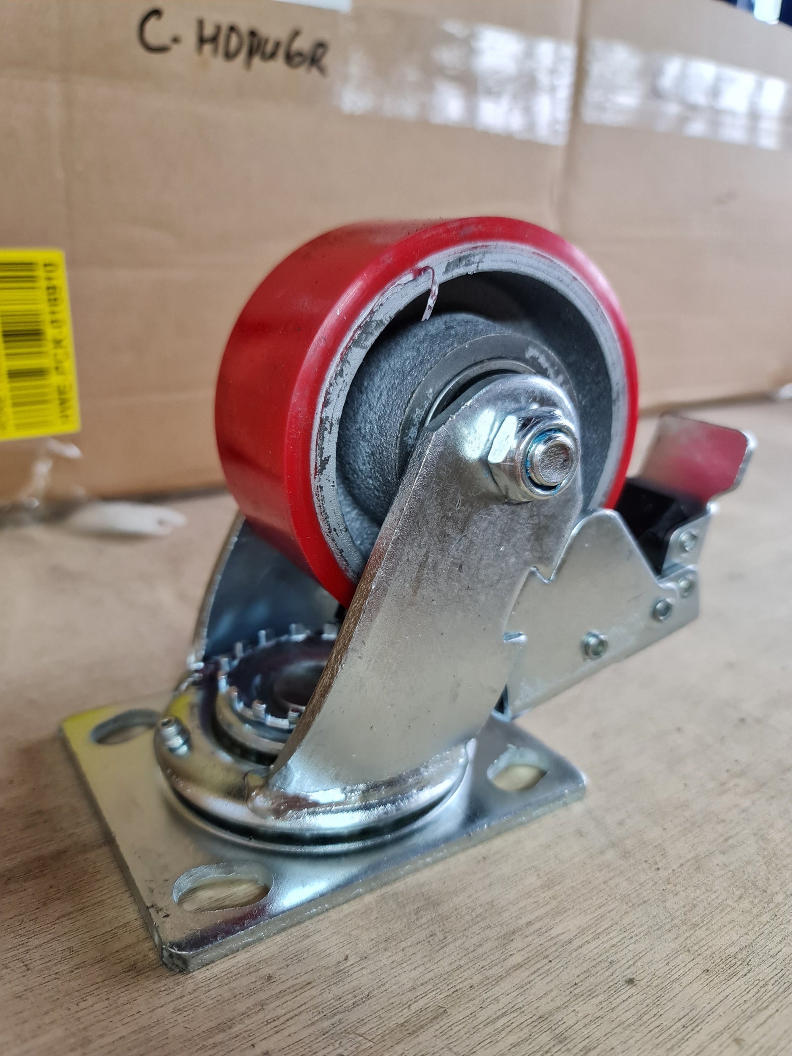 Red PU Castor Wheel (Heavy Duty) | Model : C-HDPU | Size : 4", 5", 6"