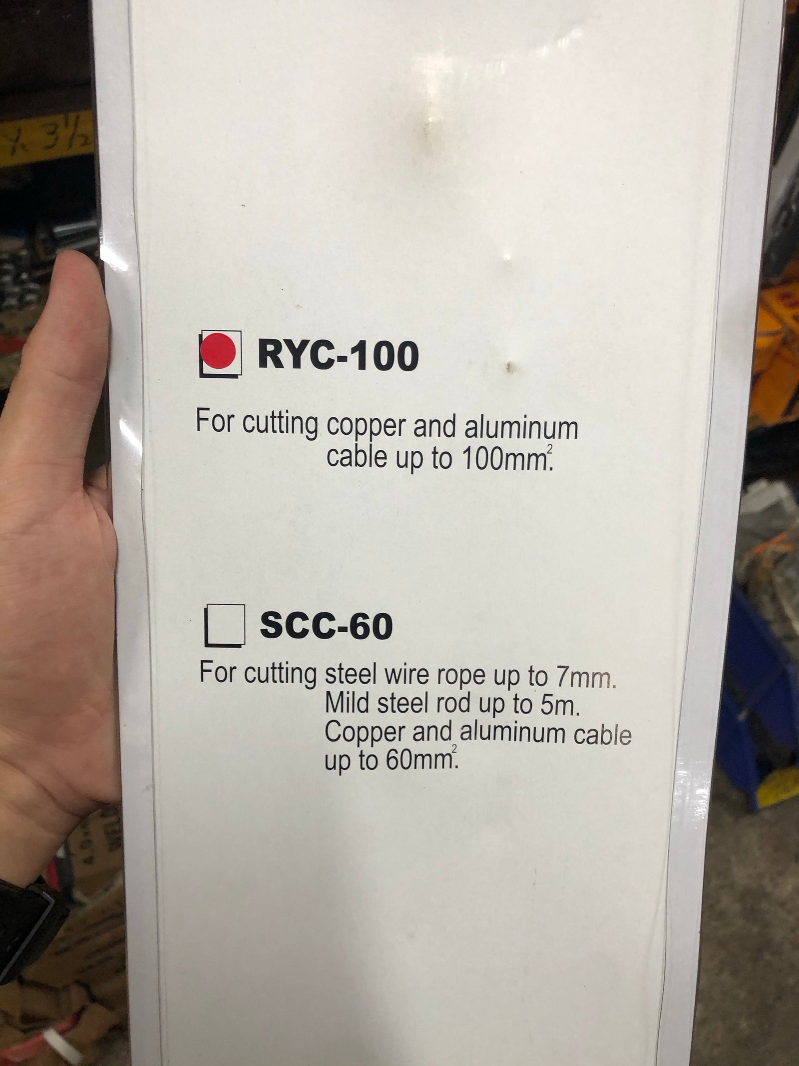 Rong Yunn 100mm Cable and Steel Wire Rope Cutter | Model : CC2-RYC100