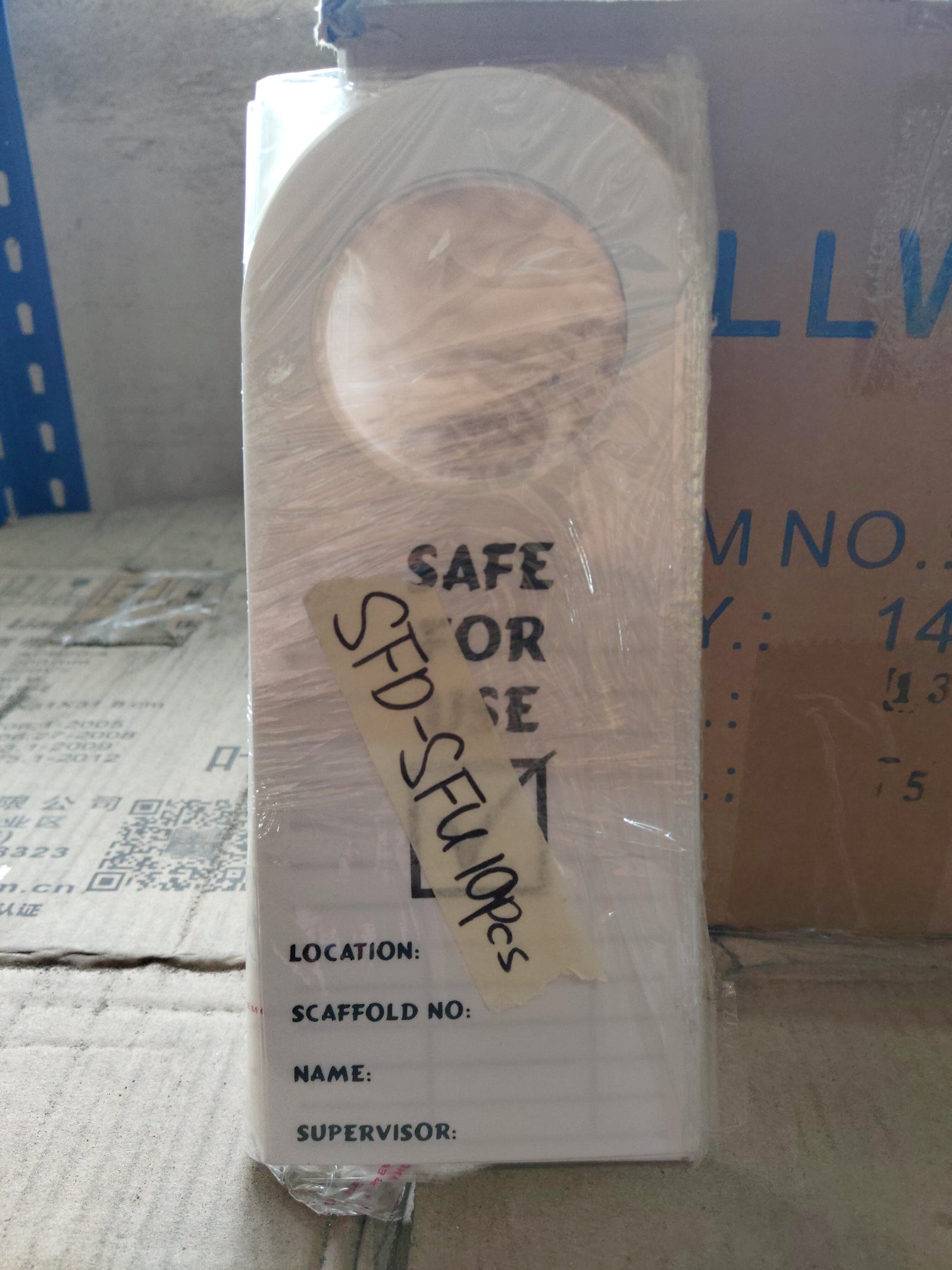 Scaffold Tag (Safe For Use) | Model: SFD-SFU