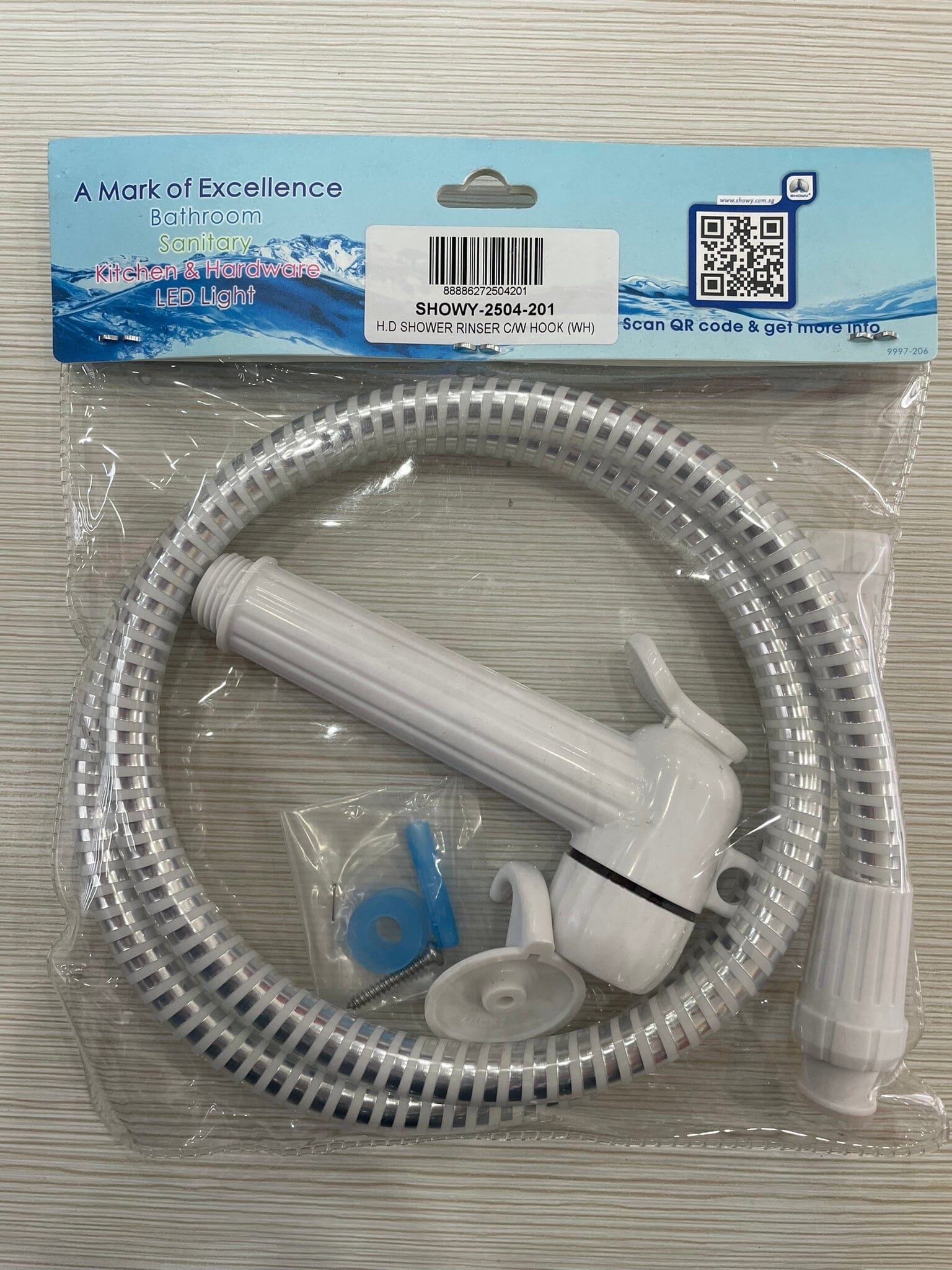 Showy Heavy Duty Shower Rinser (White) #2504OF-WH (Toilet Biget Spray)