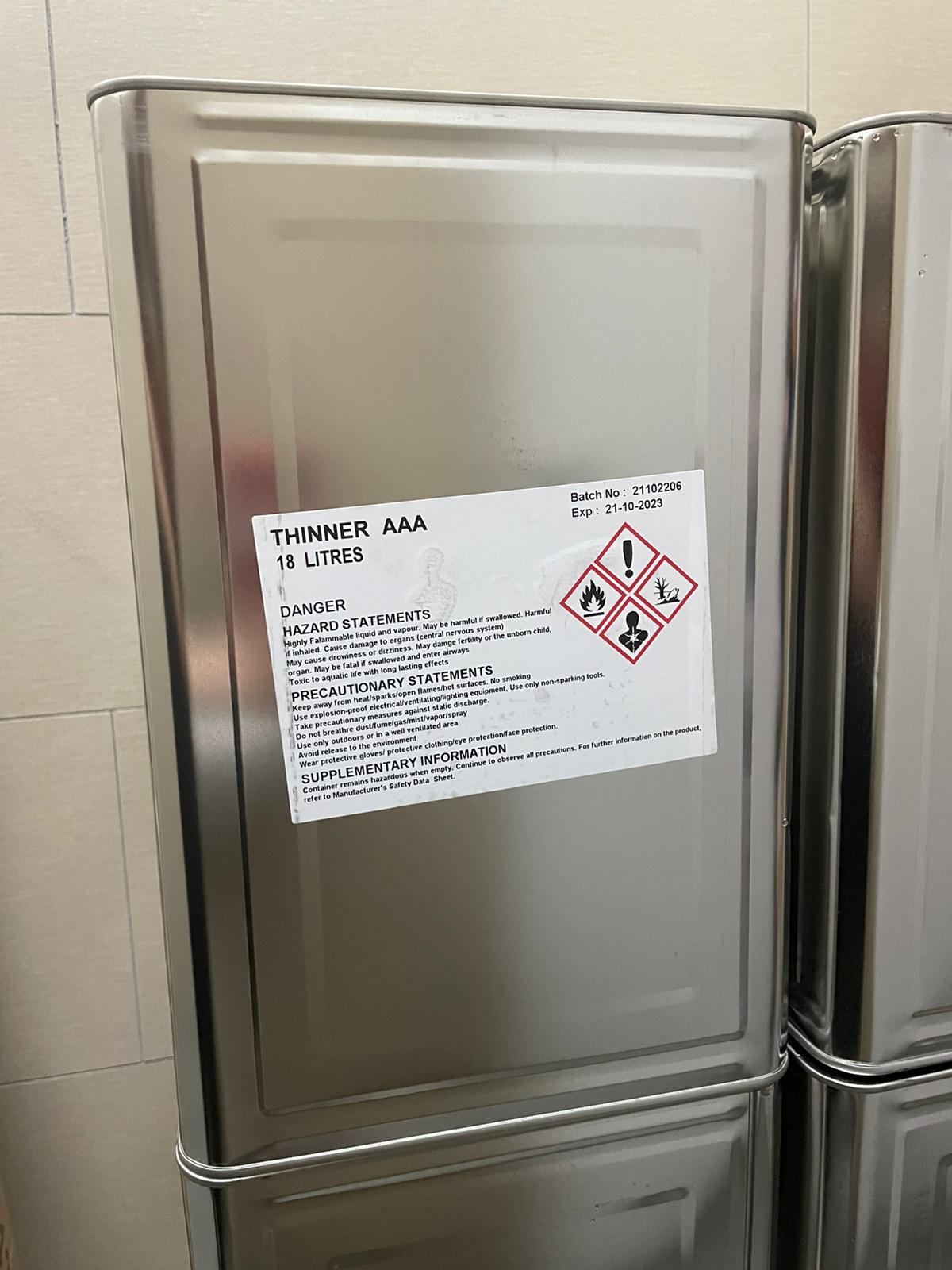 Thinner AAA 5Gal | Model : THINNER-AAA-5-C