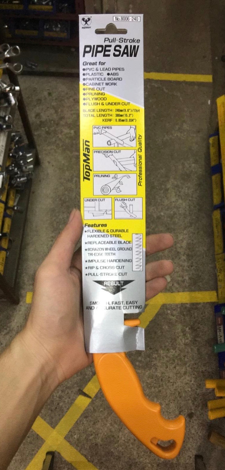 Topman 240mm Pull Stroke Pvc Pipe Saw | Model : 009-05-240 (8006-240)