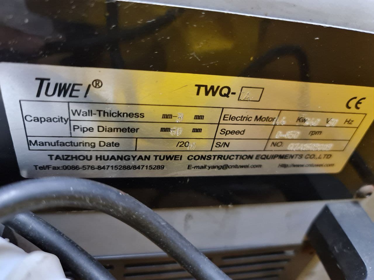 Tuwei Pipe Cutting Machine 5/8"-2" SS | Model : TWQ-VIIA