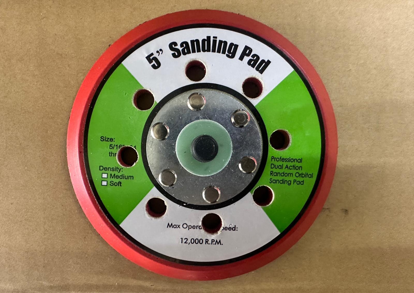 Velco Rubber Pad 5" 5 Holes M6 Male Thread | Model : PAD-V5-5H