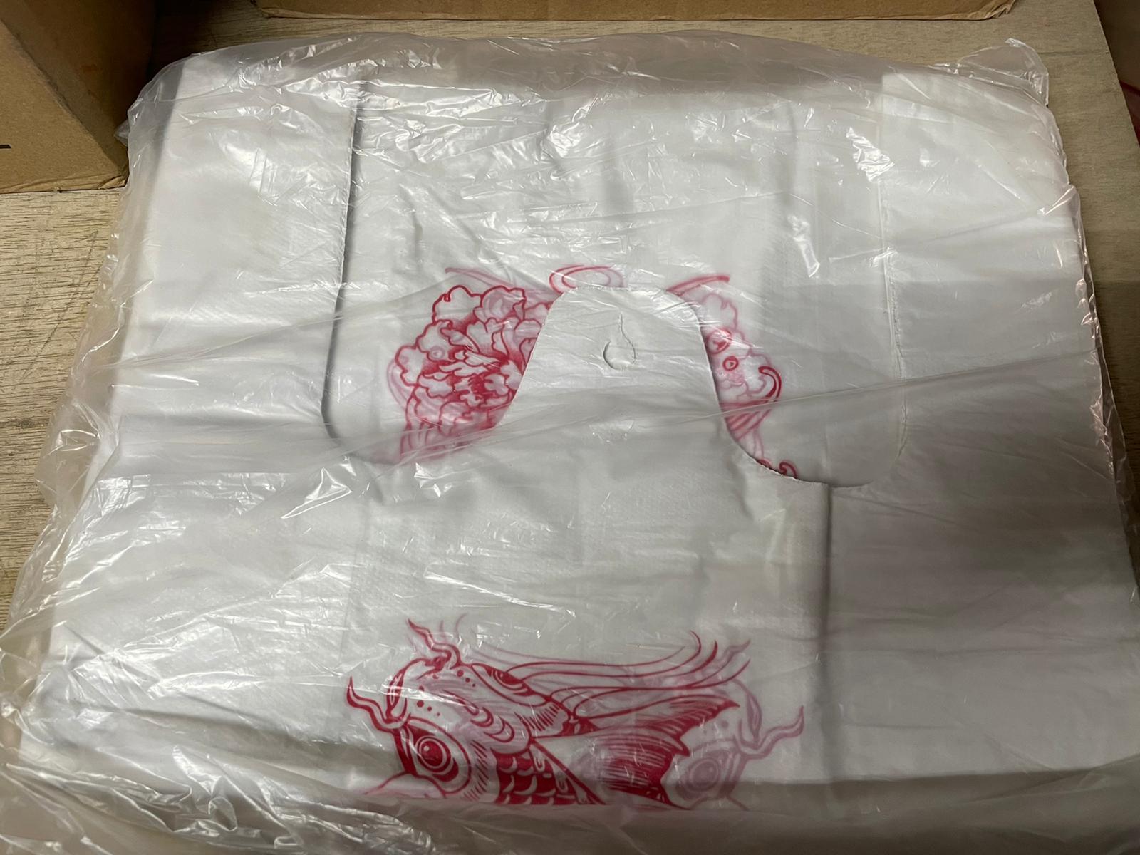 White Plastic Bag (Lion)(28pcs/pkt,50pkt/bag)