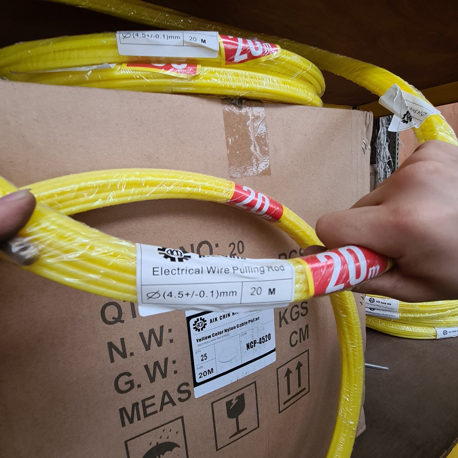 Yellow Cable Puller | Length : 15m (CP-15), 20m (CP-20), 30m (CP-30),