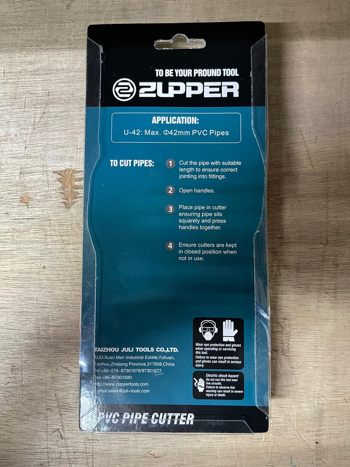 Zupper 42Mm Pvc Pipe Cutter | Model : ZUPPER-U42